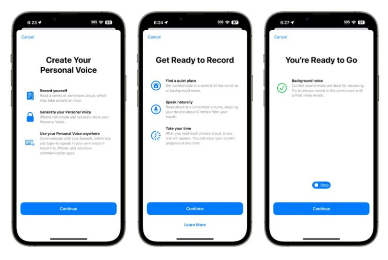苹果iOS17迎来多项辅助功能更新：iPhone可复制你的声音 - 通信终端 — C114通信网