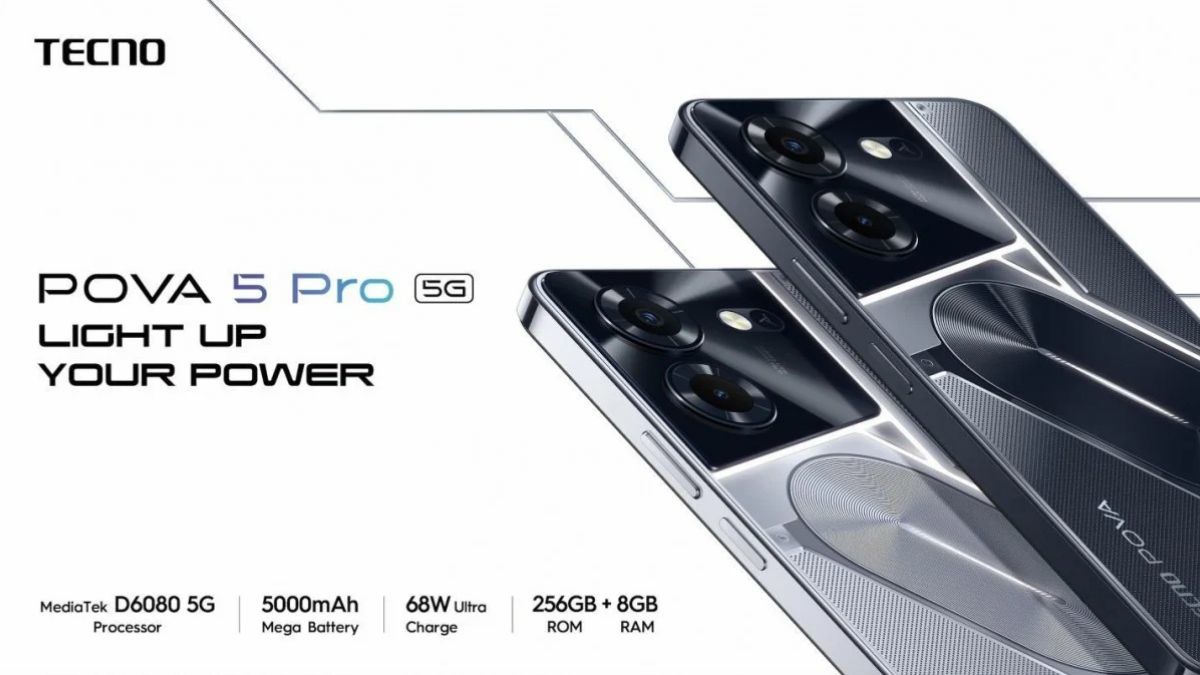 传音 Tecno POVA 5 Pro 手机海外发布，背面有炫酷 LED 灯带 - 通信终端 — C114通信网